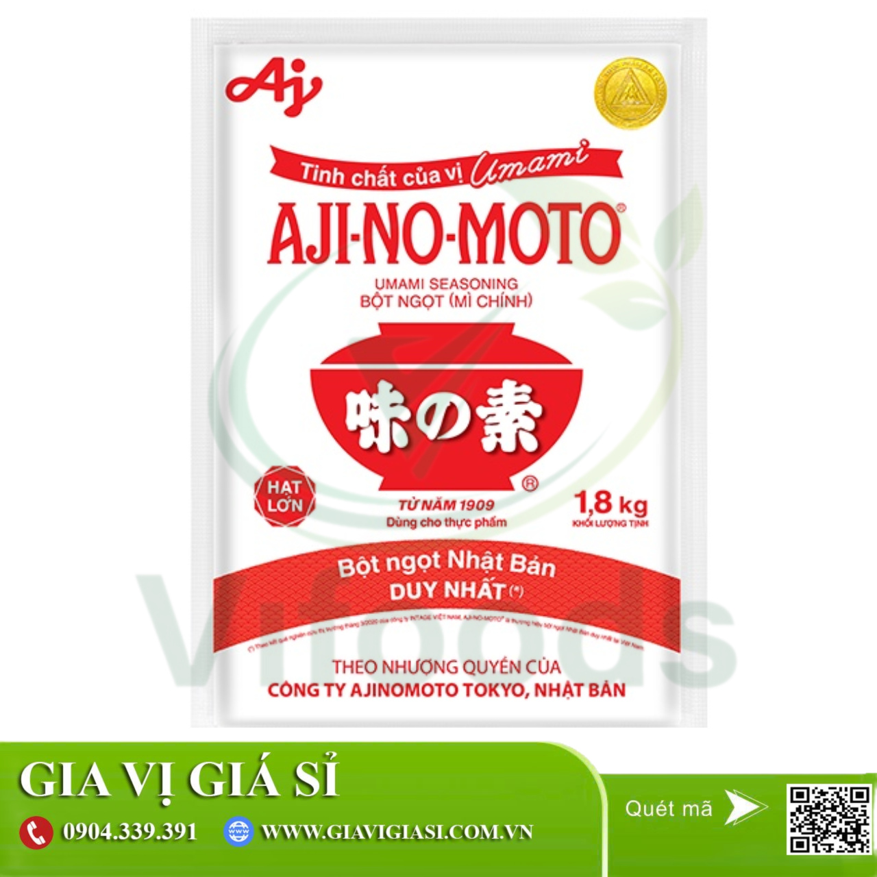 Bột Ngọt Ajinomoto 1 8kg