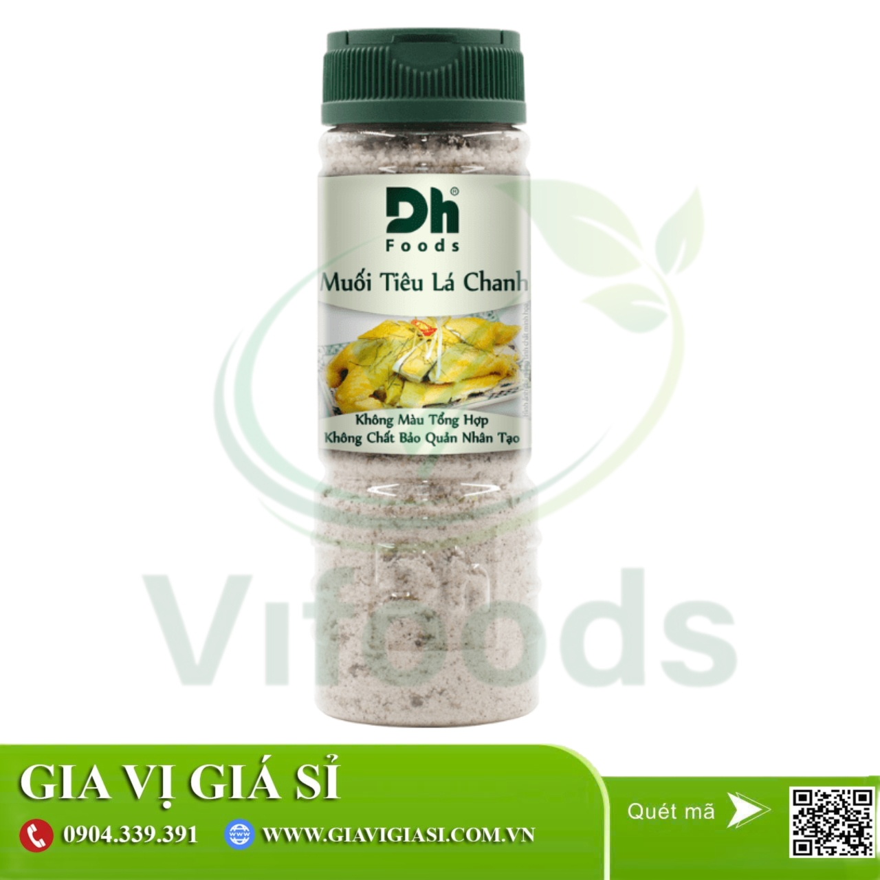 Giá sỉ - Muối Tiêu Chanh DH Food 120g-Thùng 24 Hủ