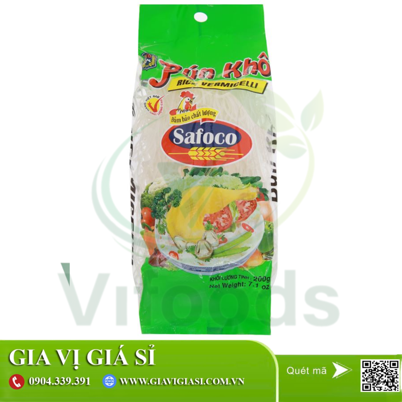 Thùng Bún Gạo Safoco 300g-16 Gói